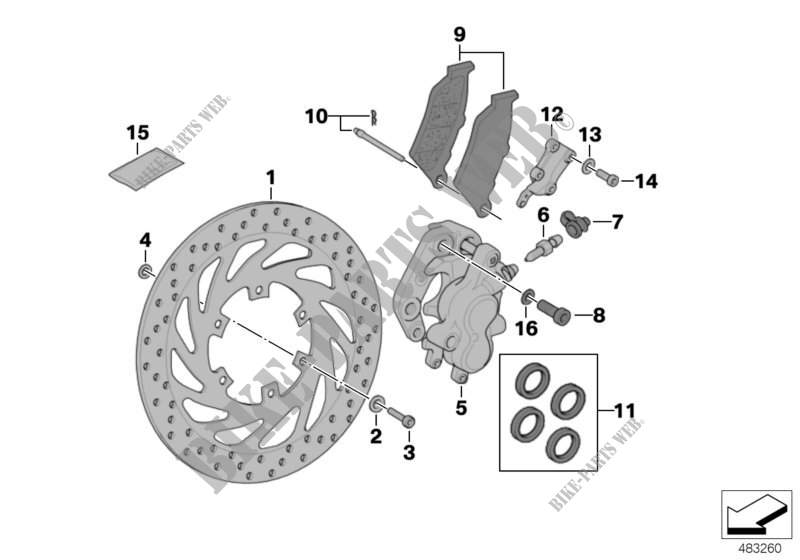 Frein de roue arrière pour BMW F 650 GS Dakar à partir de 1999 # BMW ...